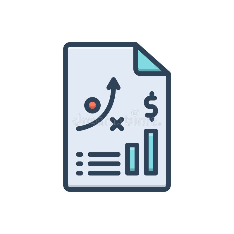 Color Illustration Icon for Plan, Scheme and Project Stock Vector ...