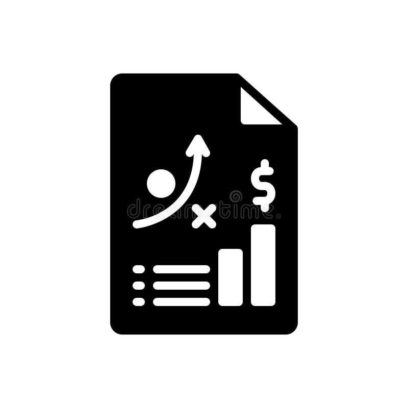 Black Solid Icon for Plan, Scheme and Project Stock Illustration ...