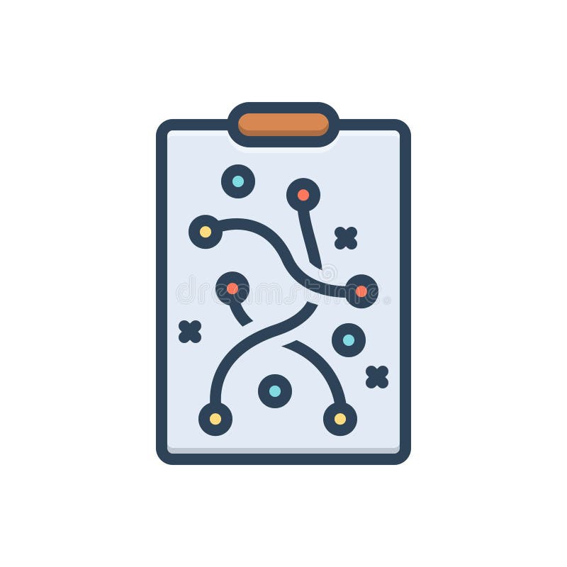 Color Illustration Icon for Plan, Strategy and Clipboard Stock Vector ...
