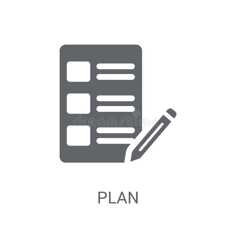 Plan Icon. Trendy Plan Logo Concept on White Background from Pro Stock ...