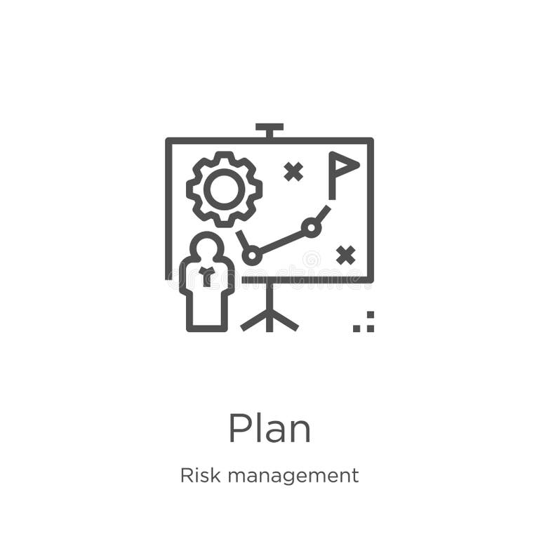 Plan Icon Vector from Risk Management Collection. Thin Line Plan ...