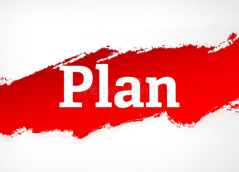 Plan Red Brush Abstract Background Illustration Stock Illustration ...