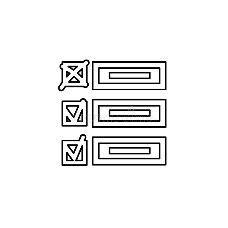 Plan Items Icon, Concept of Not All Completed Tasks, Vector ...