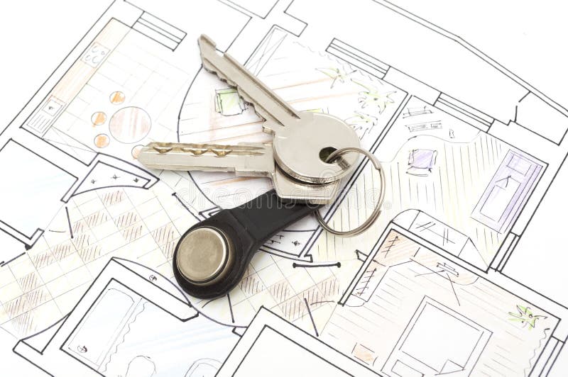 Keys House Dream Home Plans Stock Photo - Image of drafting, design ...