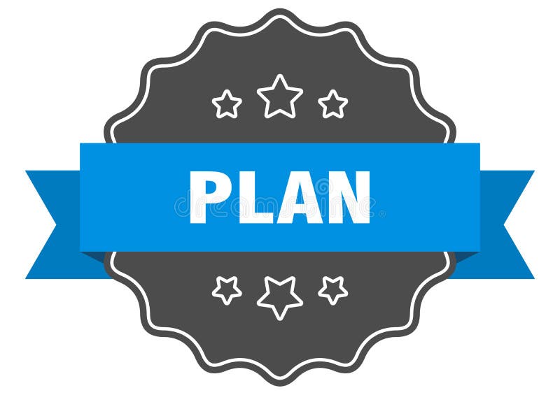 Plan label stock vector. Illustration of sticker, plan - 160026786