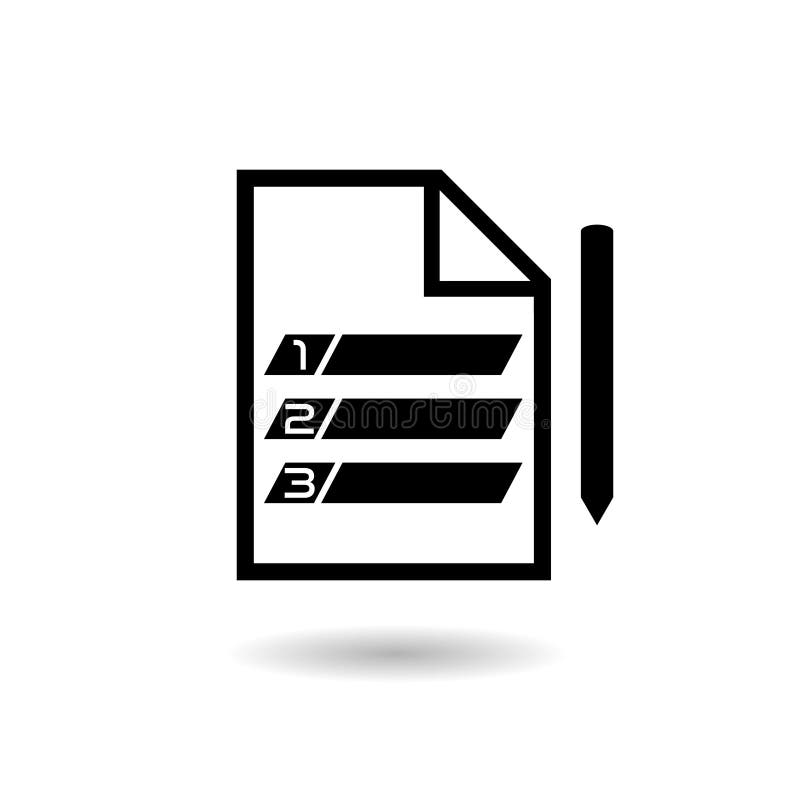 Plan List Icon. Checklist with Ranking Numbers Isolated on White ...