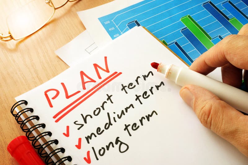 Plan with List Short, Medium and Long Term. Stock Photo - Image of ...