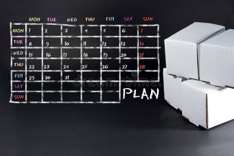 Plan List Written with White Chalk on Blackboard. Planning the D Stock ...