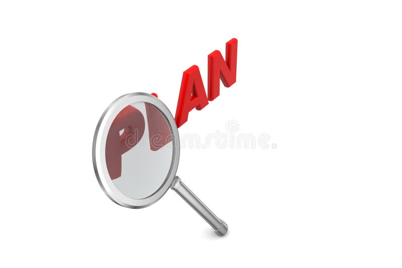 Plan with magnifier stock illustration. Illustration of investment ...