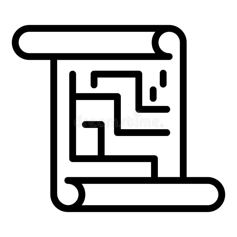 Plan path icon vector flat stock illustration. Illustration of bypass ...