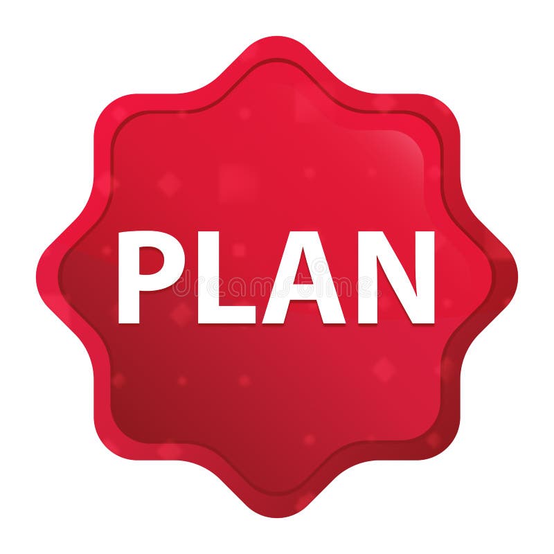 Plan Misty Rose Red Starburst Sticker Button Stock Illustration ...