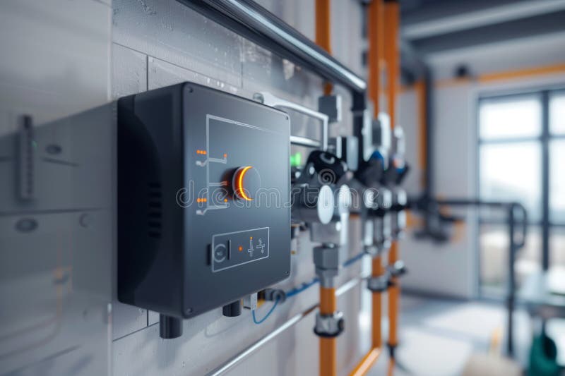 Plan of a Modern Home Heating System Stock Illustration - Illustration ...