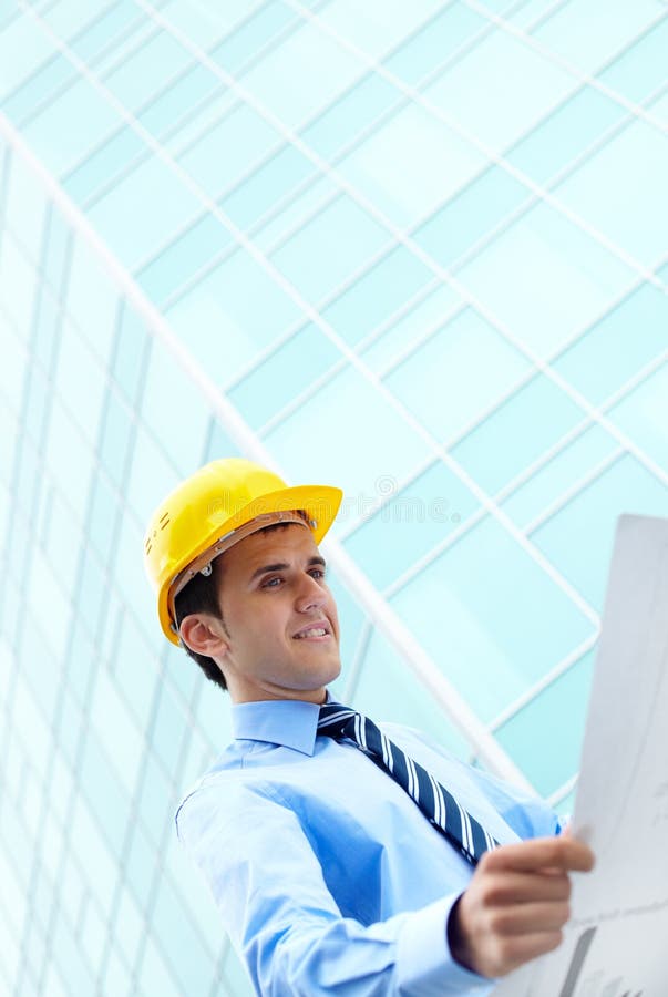 Young Engineer at a Work Site Stock Photo - Image of architect, contact ...