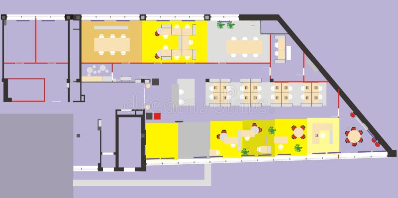 Plan Office stock illustration. Illustration of arrangement - 44913594