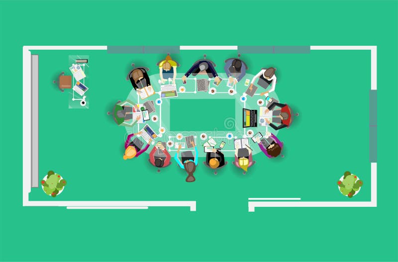 Plan Office Work Working.illustration Business Modern Design Idea ...