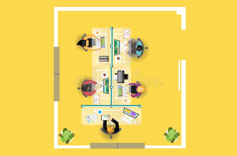 Plan Office Work Working.illustration Business Modern Design Idea ...