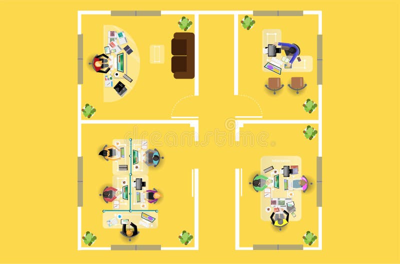 Plan Office Work Working.illustration Business Modern Design Idea ...