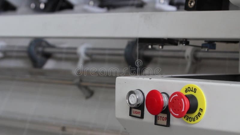The Plan Operates Sewing Machine Sews Fabric, Start Button Stock ...