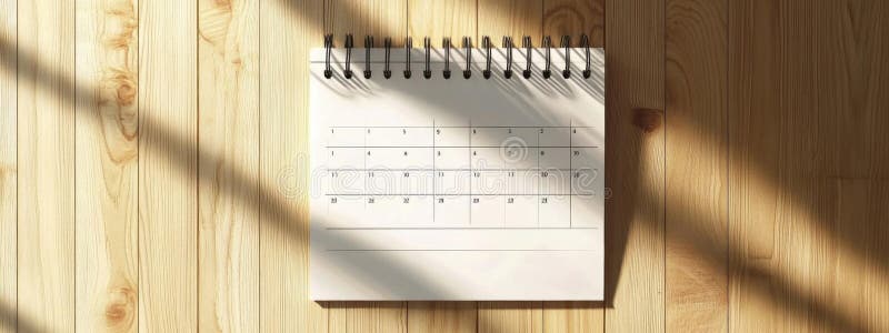Plan Outlines on Wood Calendar with Sunlight Concept and Time ...