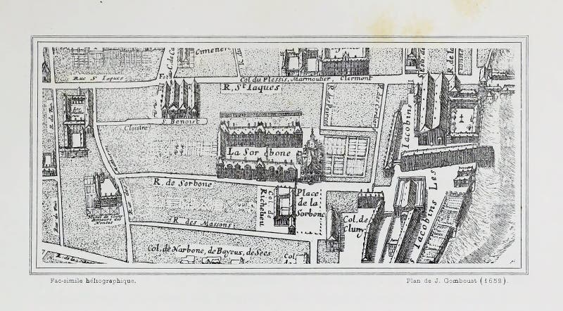 Plan of Paris. Retro image stock illustration. Illustration of century ...