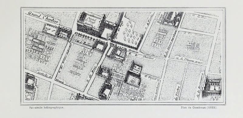 Plan of Paris. Retro image stock illustration. Illustration of document ...