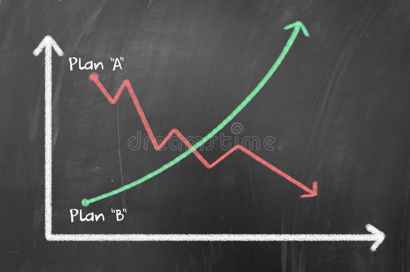 Plan a and Plan B chart stock illustration. Illustration of growing ...