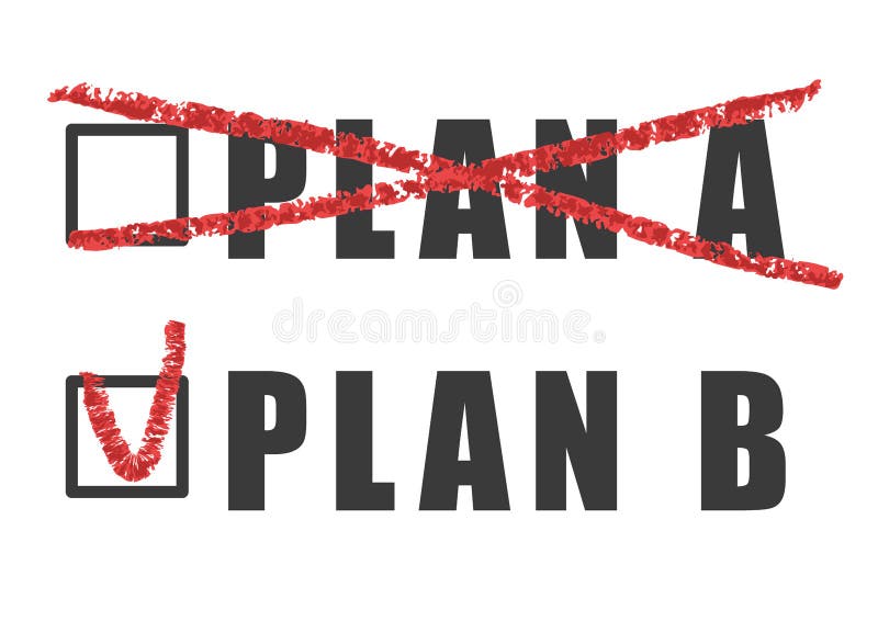 Plan a and Plan B Vector Illustration Stock Vector - Illustration of ...