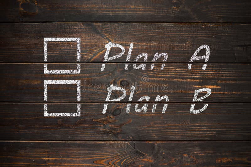 Plan a or Plan B, Written on a Wooden Old Board. Stock Image - Image of ...