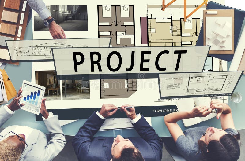 Plan Planning Architecture Blueprint Drawing Concept Stock Image ...