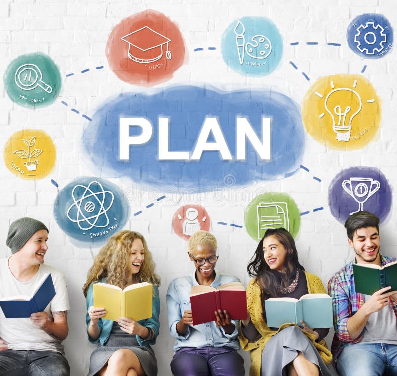Plan Planning Business People Graphic Concept Stock Photo - Image of ...