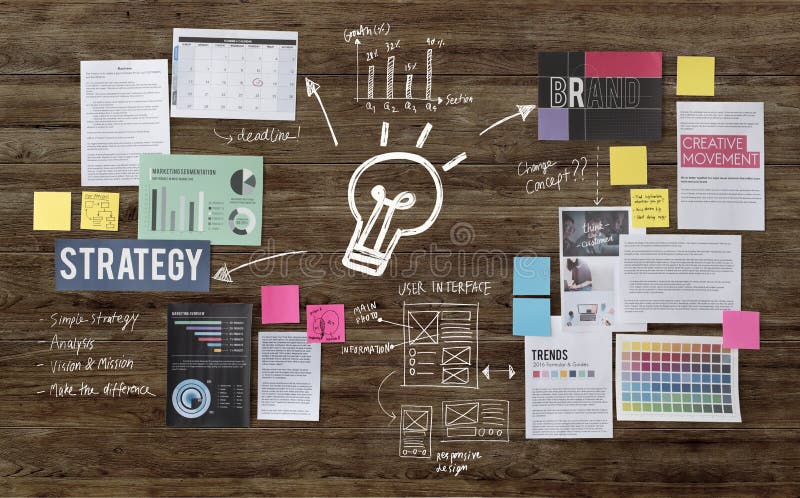 Plan Planning Strategy Business Ideas Concept Stock Illustration ...