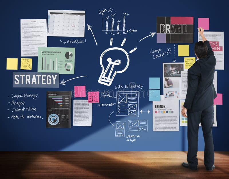 Plan Planning Strategy Business Ideas Concept Stock Illustration ...
