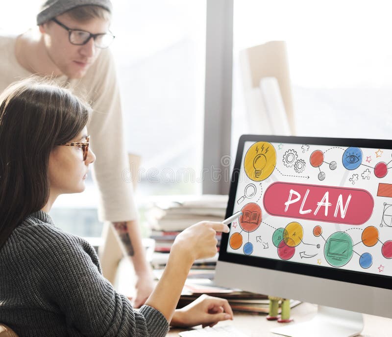 Plan Planning Vision Strategy Tactics Process Concept Stock Photo ...