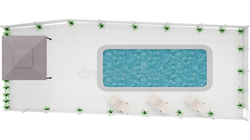 Plan Pool. Top View Plan Pool. Planning Concept Pool Stock Illustration ...
