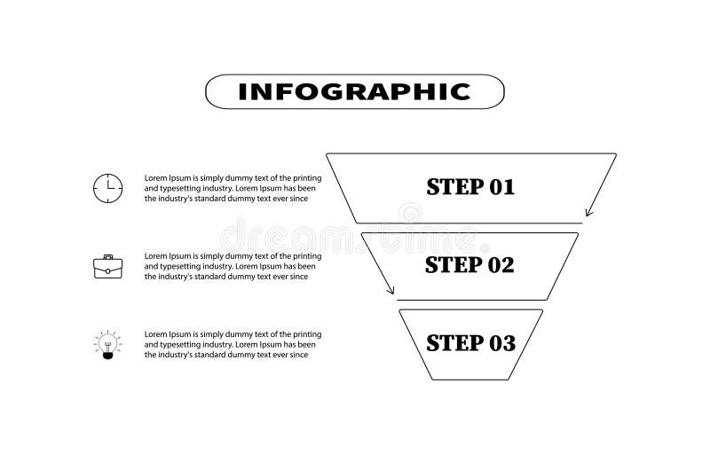 The Plan Presents the Trapezoid Infographic Business with 3 Steps ... The Plan Presents the Trapezoid Infographic Business with 3 Steps ...