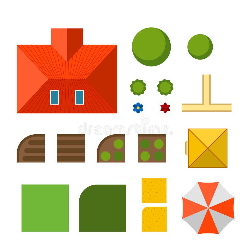 Plan of Private House Vector Illustration Stock Vector - Illustration ...