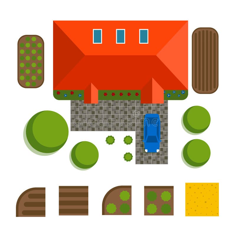 Plan of Private House Vector Illustration Stock Vector - Illustration ...