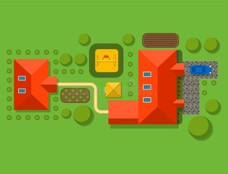 Vector Objects for House Plan Landscape Design Elements Interior ...