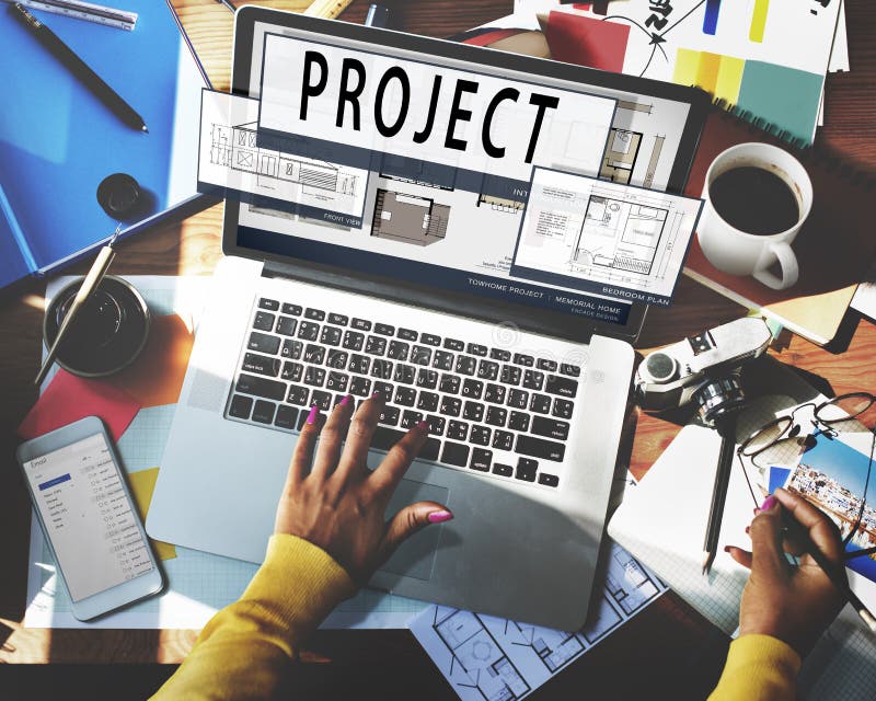 Plan-Projekt-Architektur-Plan-Zeichnungs-Konzept Stockbild - Bild von ...