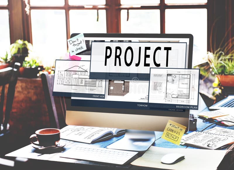 Plan-Projekt-Architektur-Plan-Zeichnungs-Konzept Stockbild - Bild von ...