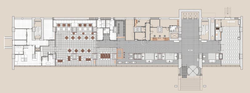 Plan Public Buildings stock illustration. Illustration of architecture ...