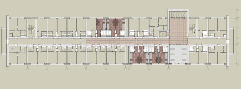 Plan Public Buildings stock illustration. Illustration of building ...