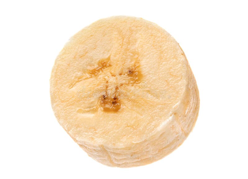 Tranche De Banane D'isolement Sur Le Fond Blanc Image stock - Image du ...