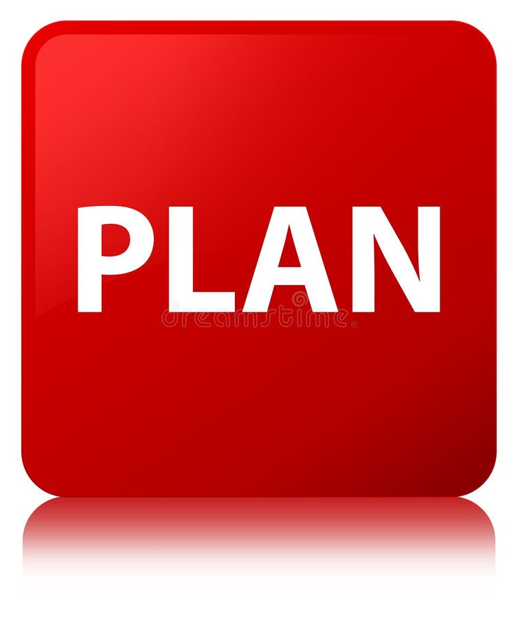 Plan red square button stock illustration. Illustration of plan - 103899650