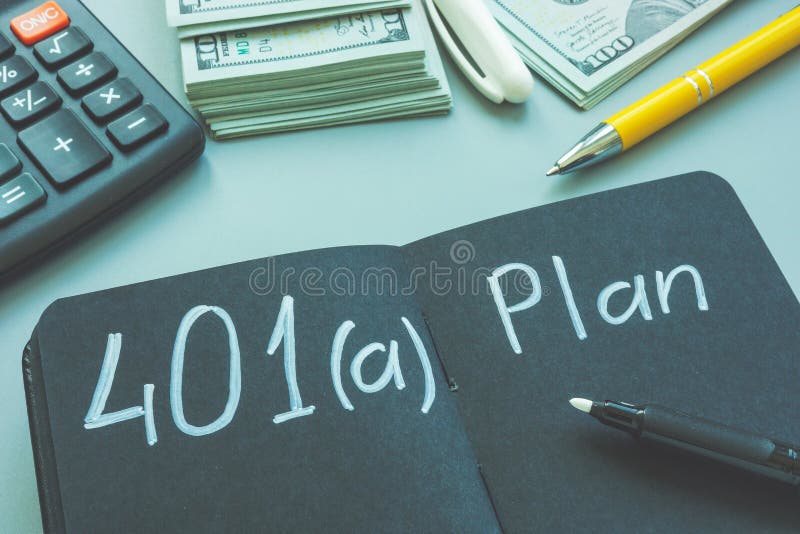 401a Plan for Retirement on the Black Pages. Stock Photo - Image of ...