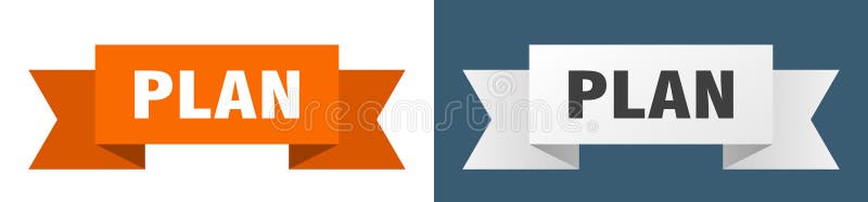 Plan Ribbon. Plan Isolated Paper Sign. Banner Stock Vector ...
