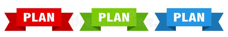 Plan Ribbon. Plan Isolated Paper Sign. Banner Stock Vector ...