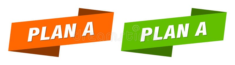 Plan a Banner. Plan a Ribbon Label Sign Set Stock Vector - Illustration ...