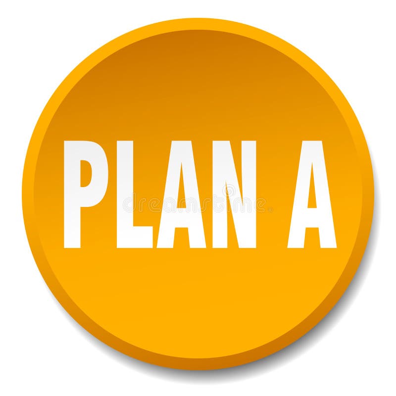 Plan Round Button Isolated White Background Plan Stock Illustrations ...