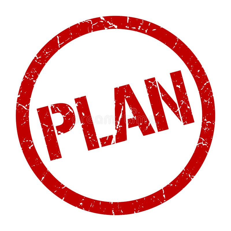 Plan stamp stock vector. Illustration of isolated, scratched - 136895514